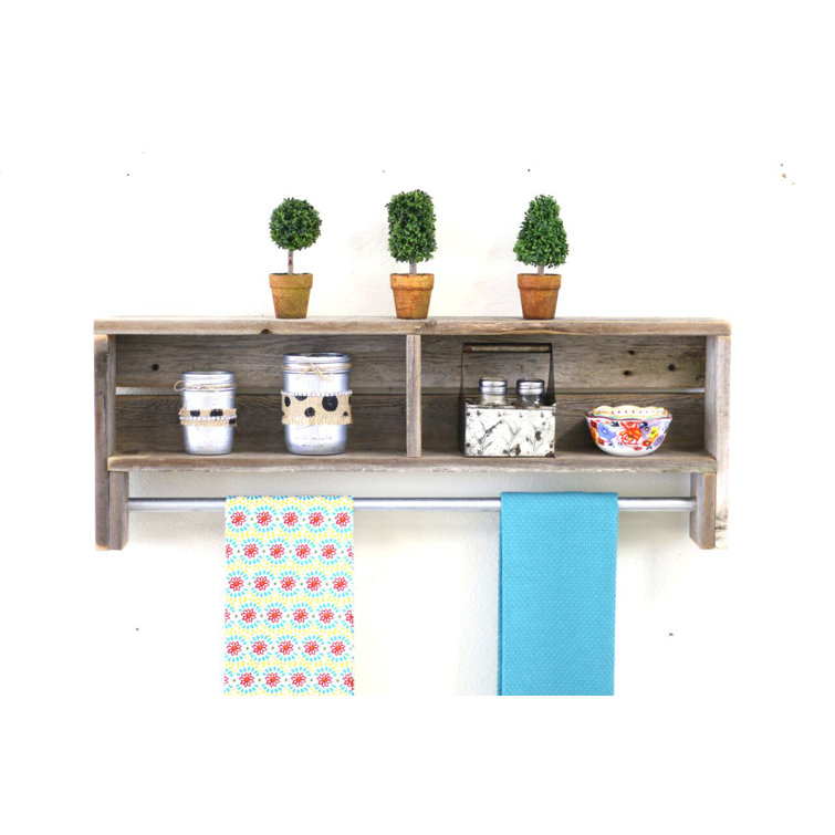 August Grove® Towel Rack Floating Shelf & Reviews - Wayfair Canada August Grove® Towel Rack Floating Shelf & Reviews - Wayfair Canada